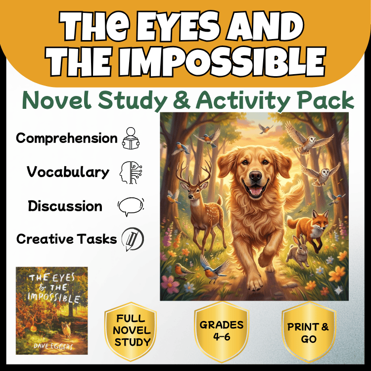 The Eyes and the Impossible Novel Study | Printable Worksheets PDF ...