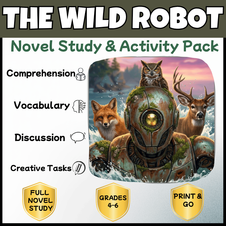 The Wild Robot Novel Study | Printable Worksheets PDF & Activities ...