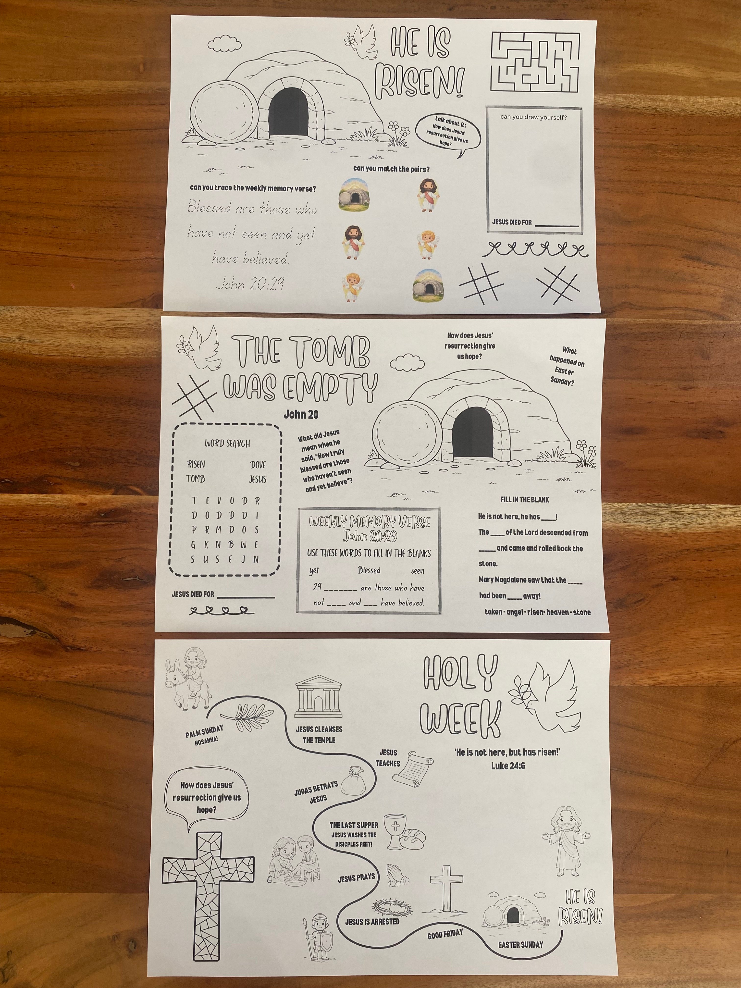 Easter Sunday Activity Sheets - Payhip