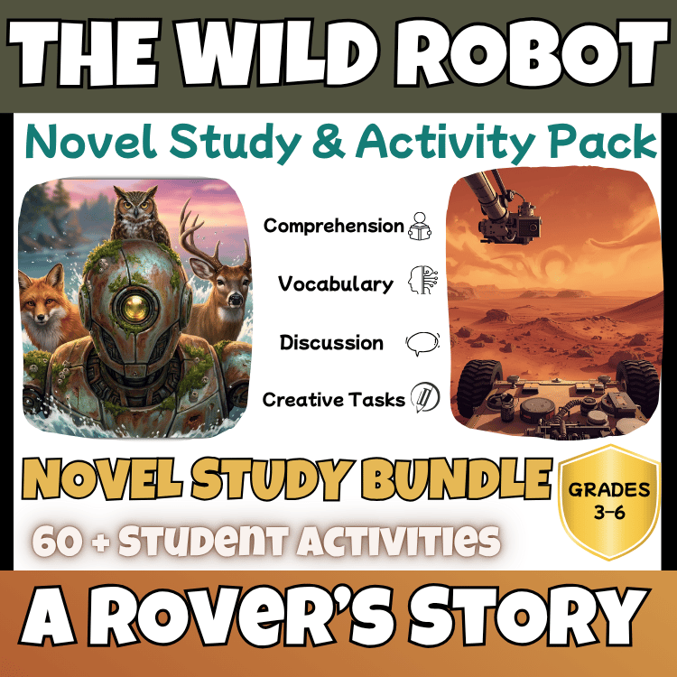 Robot & Rover Novel Study Bundle | Reading Comprehension Activities ...
