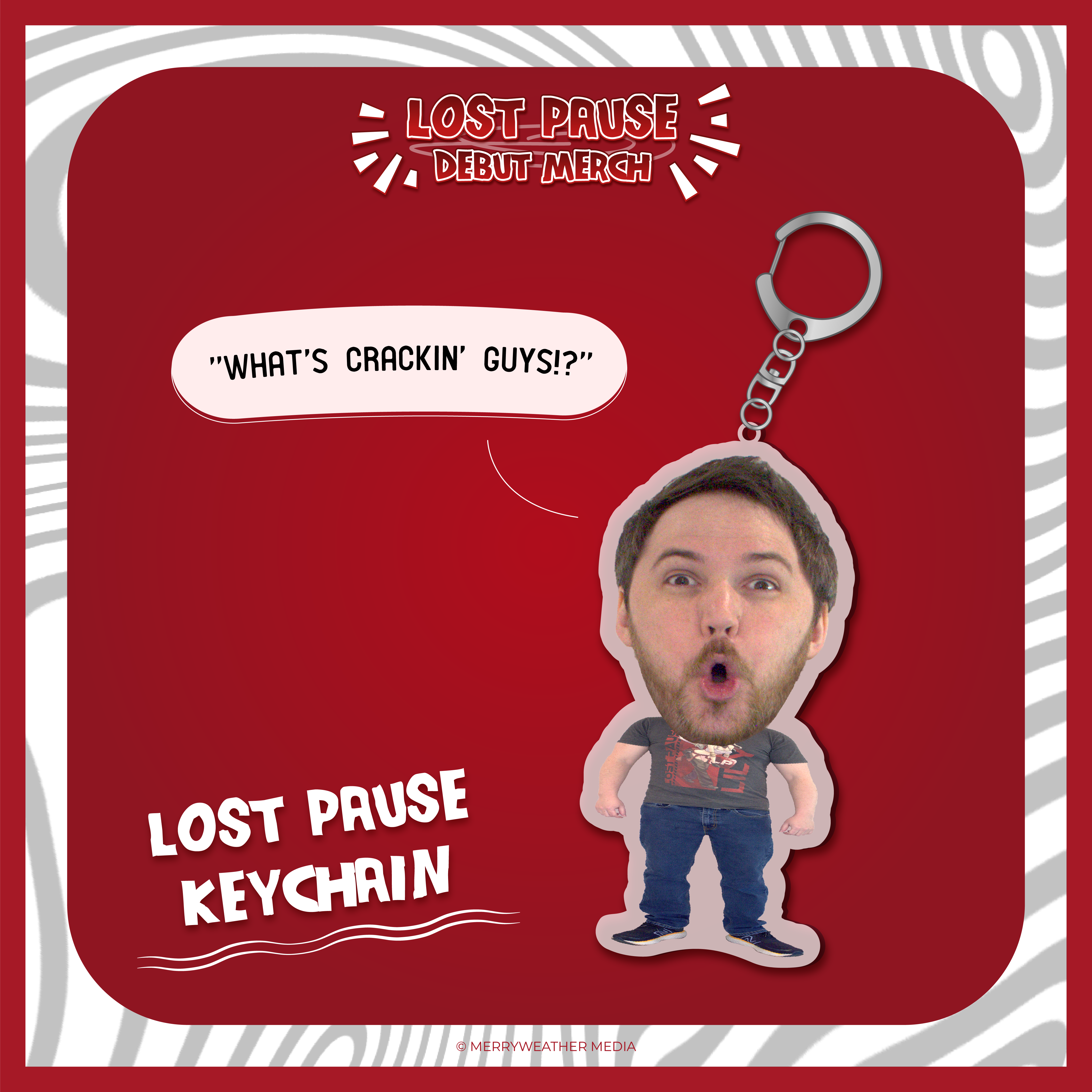 Lost Pause Acrylic Keychain
