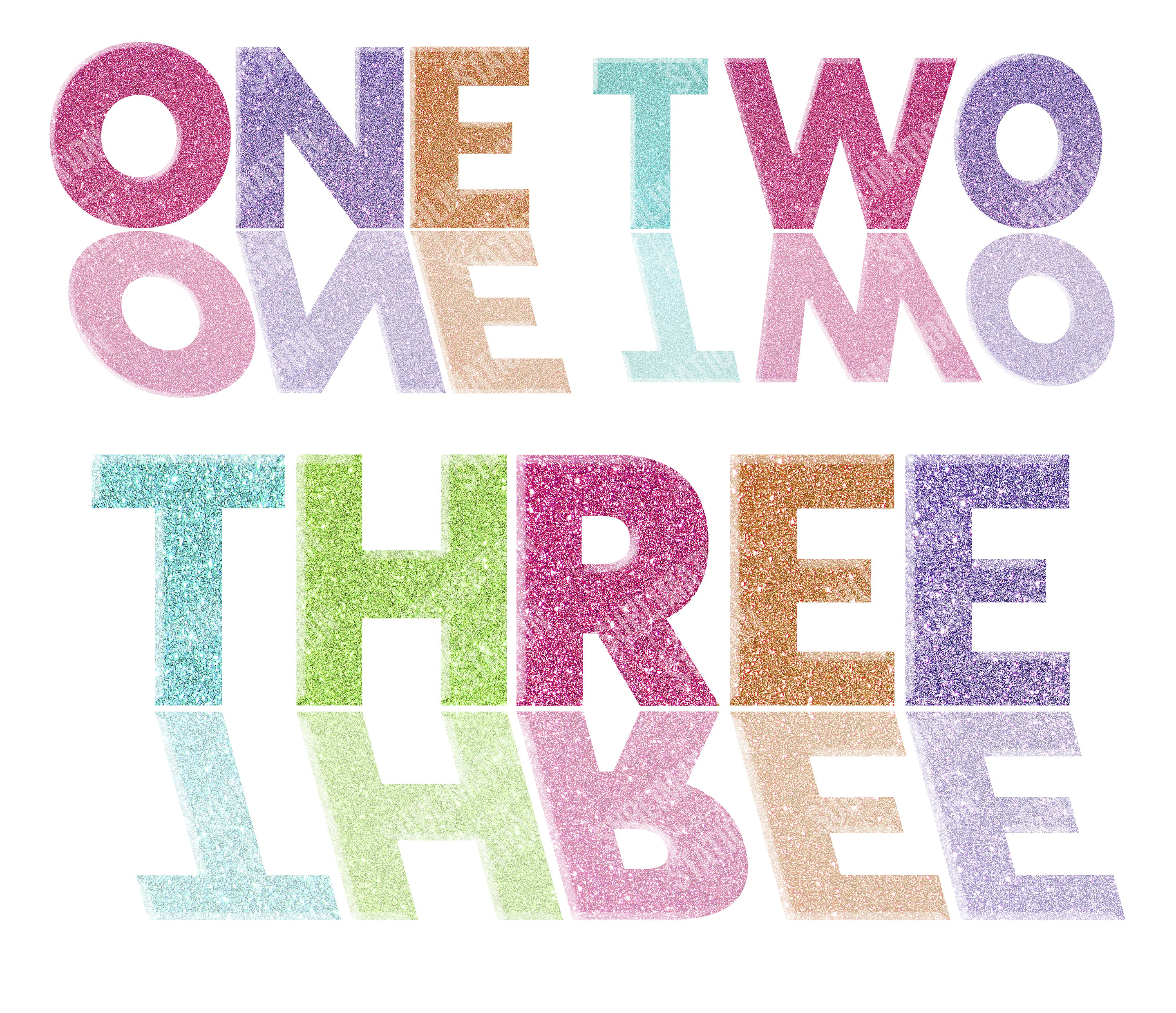 GLITTER NUMBER WORDS (Ref: 2474)
