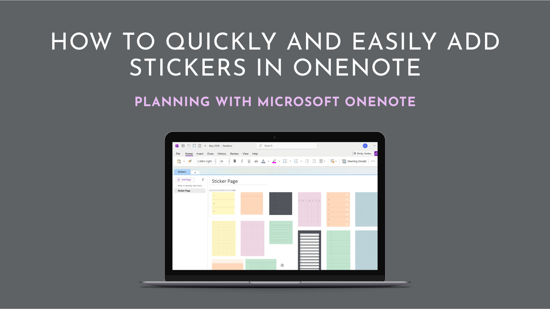 How to Quickly and Easily Add Stickers in OneNote