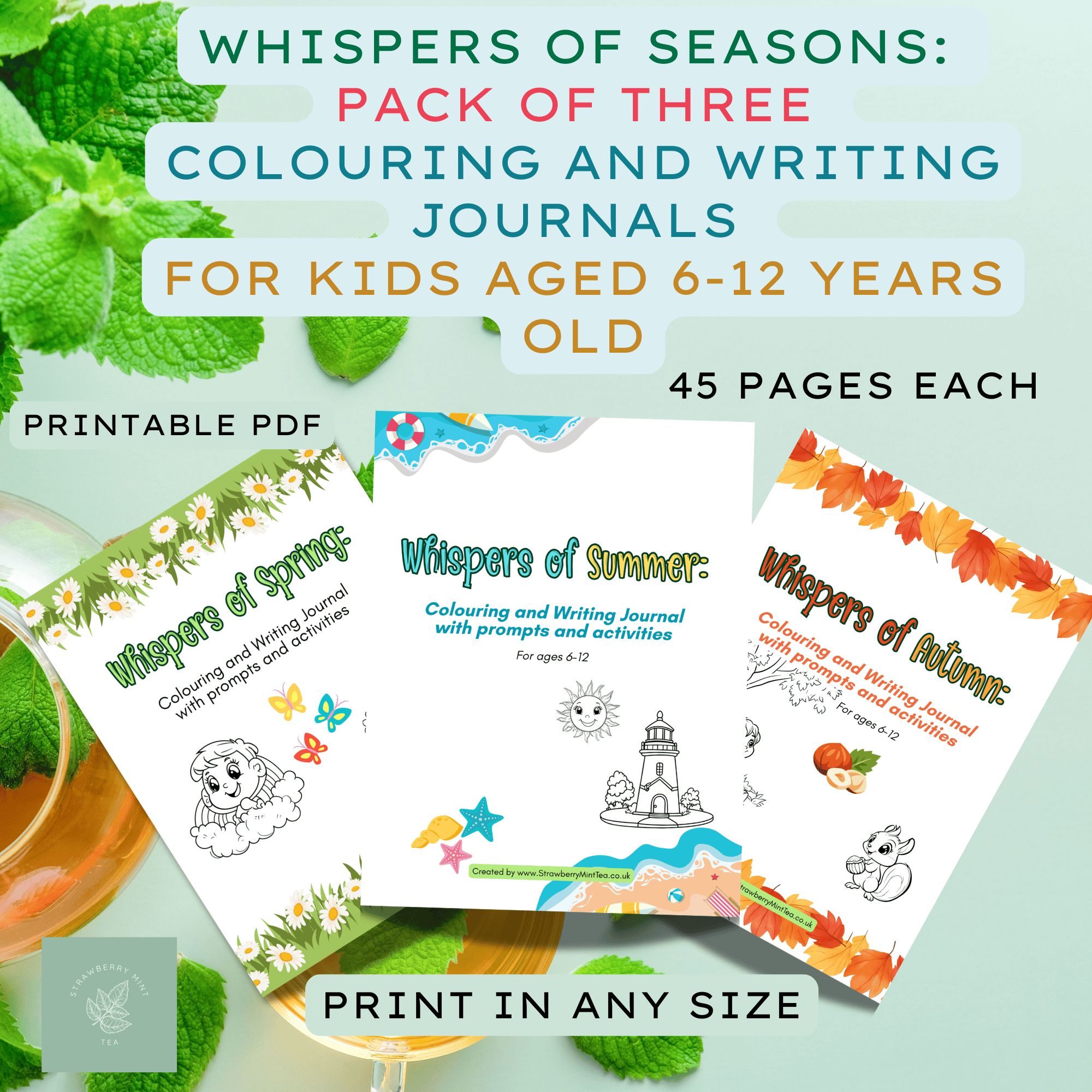 Whispers of the Seasons: Printable Nature Journals Pack (Spring ...
