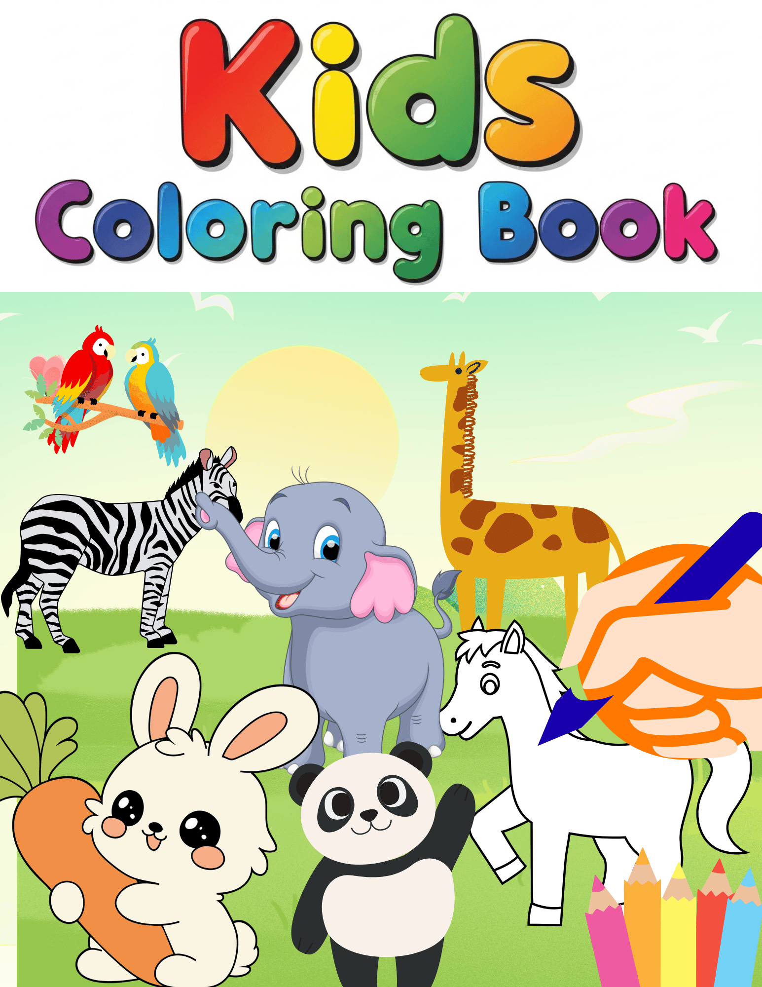 Cute Animals Coloring Book for Kids – 30 Fun Printable Animal Coloring ...