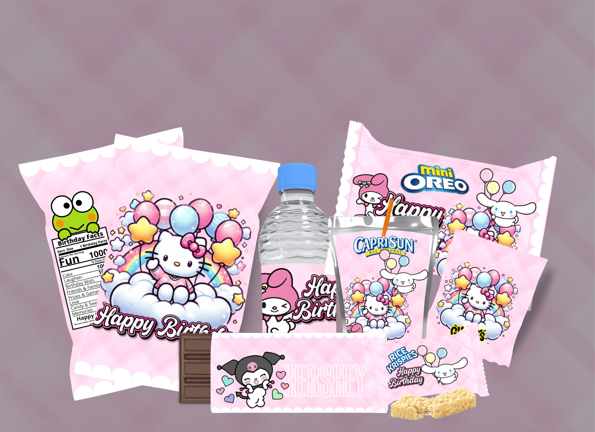 Sanrio & Friends Birthday Favor Bundle | Custom Photo Hello Kitty ...
