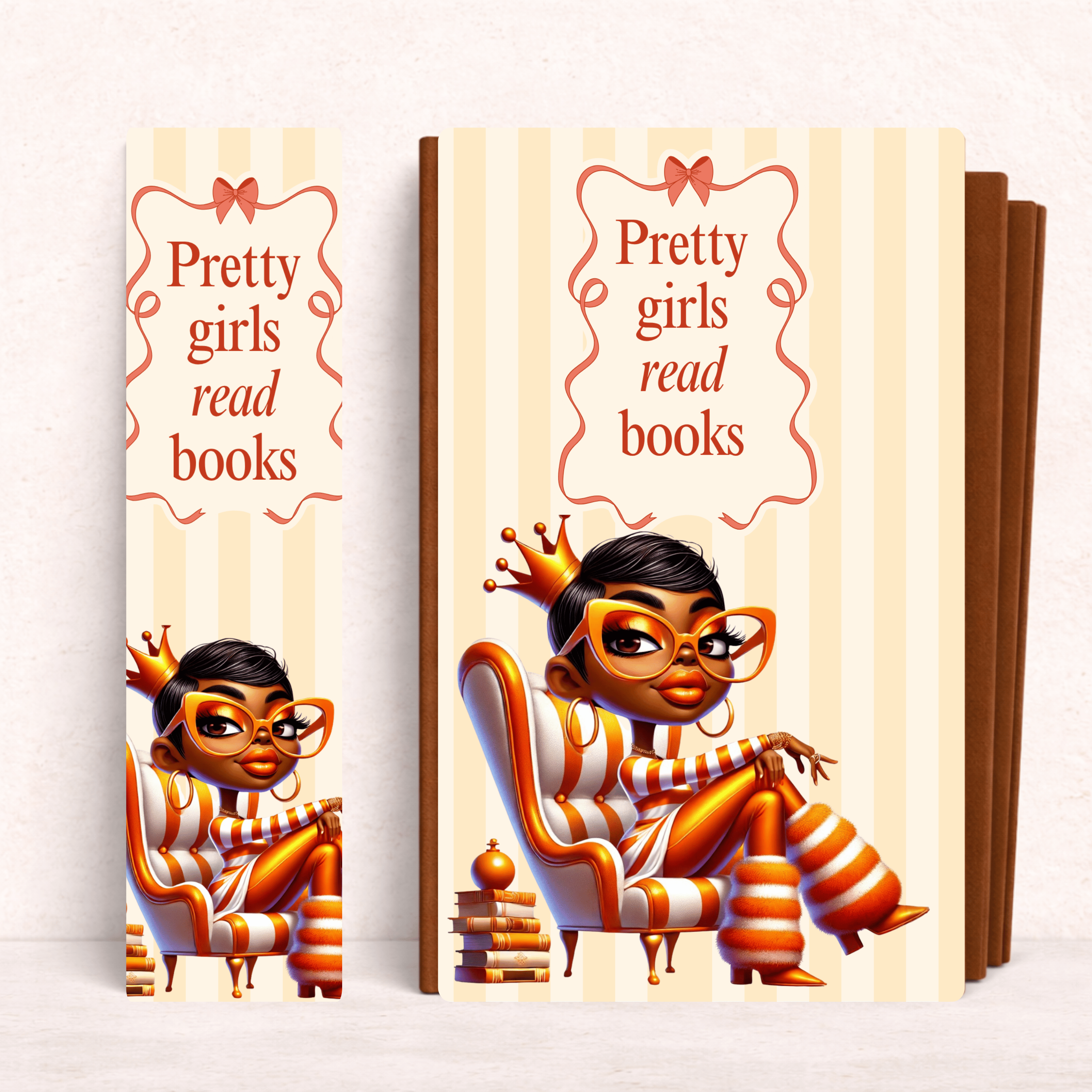 Pretty Girls Read Books PNG Bundle – Journal Cover Bookmark | Book ...