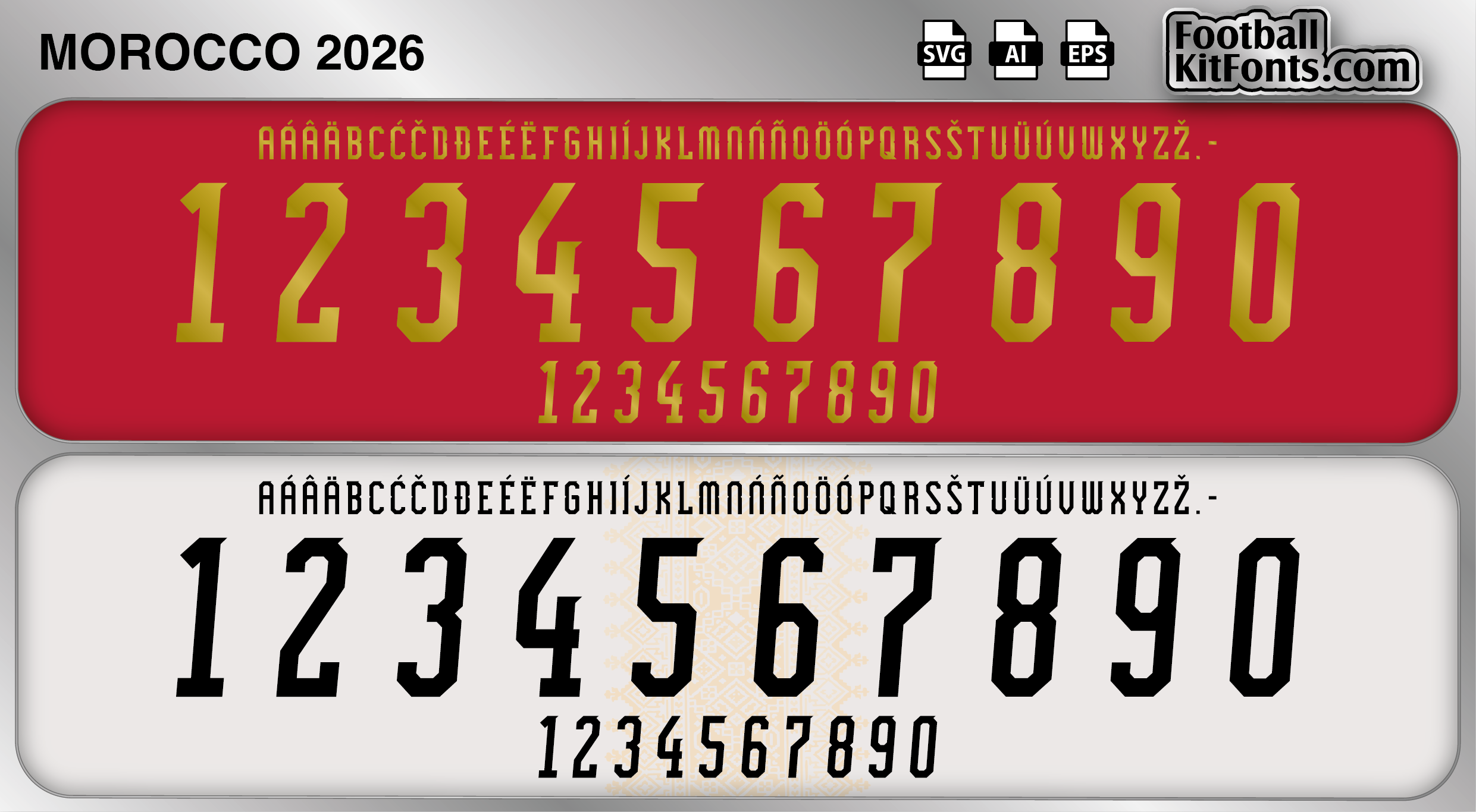 Football Kit Fonts - Morocco