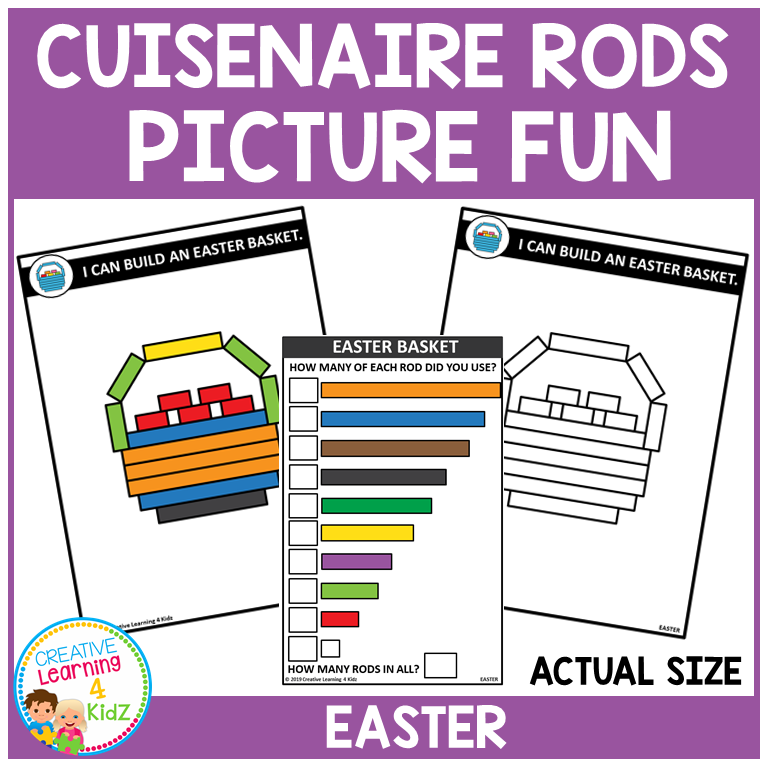 Easter Cuisenaire Rods Activities Fine Motor & Spatial Awareness Mats