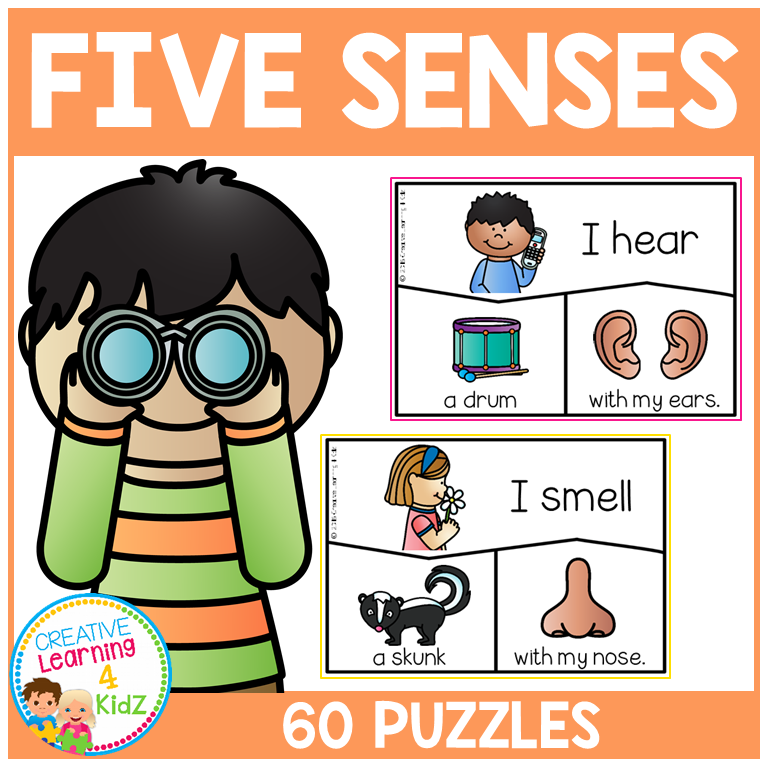Five Senses Puzzles Activity | I See, Hear, Smell, Taste & Touch ...