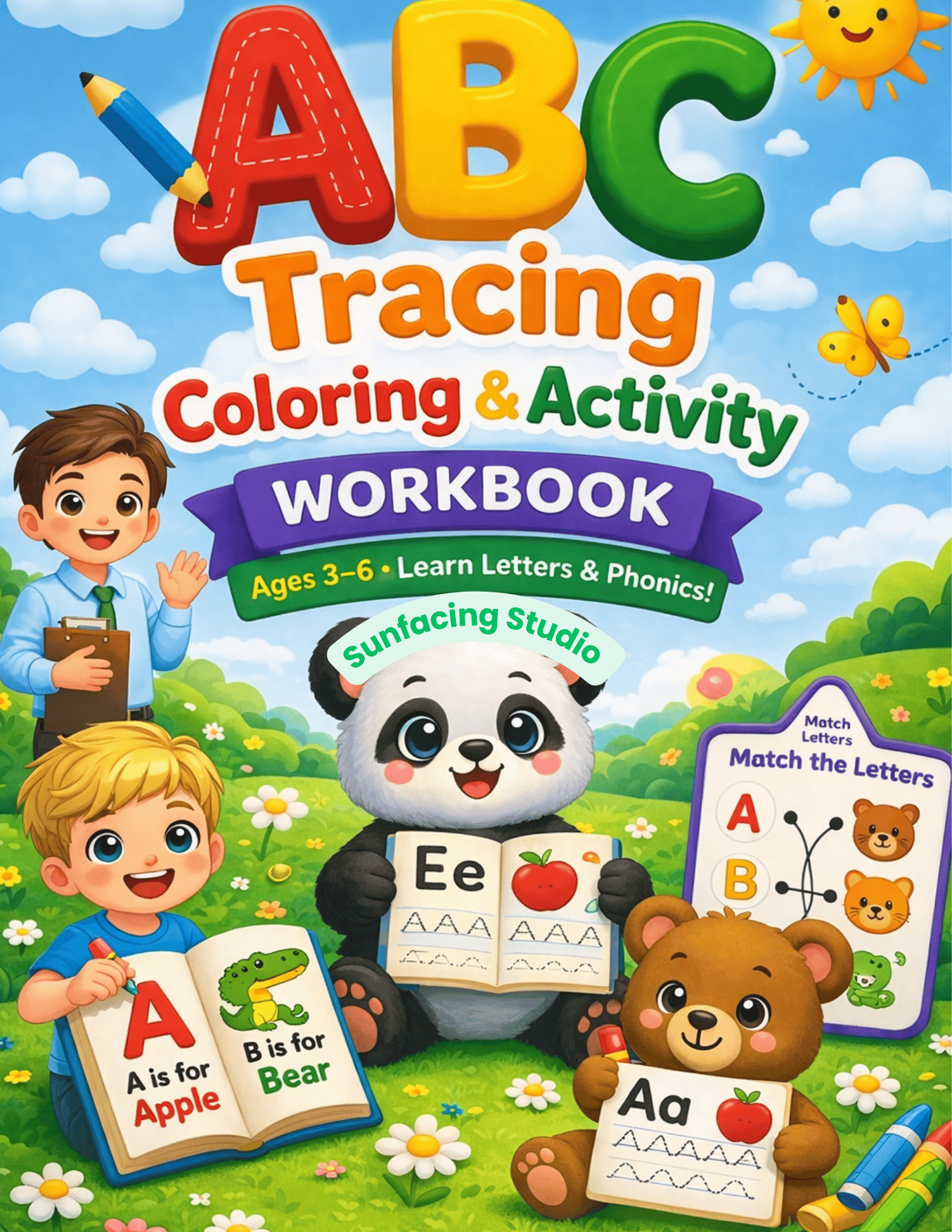 ABC Tracing Coloring & Activity Workbook for Kids Ages 3–6 | Learn ...