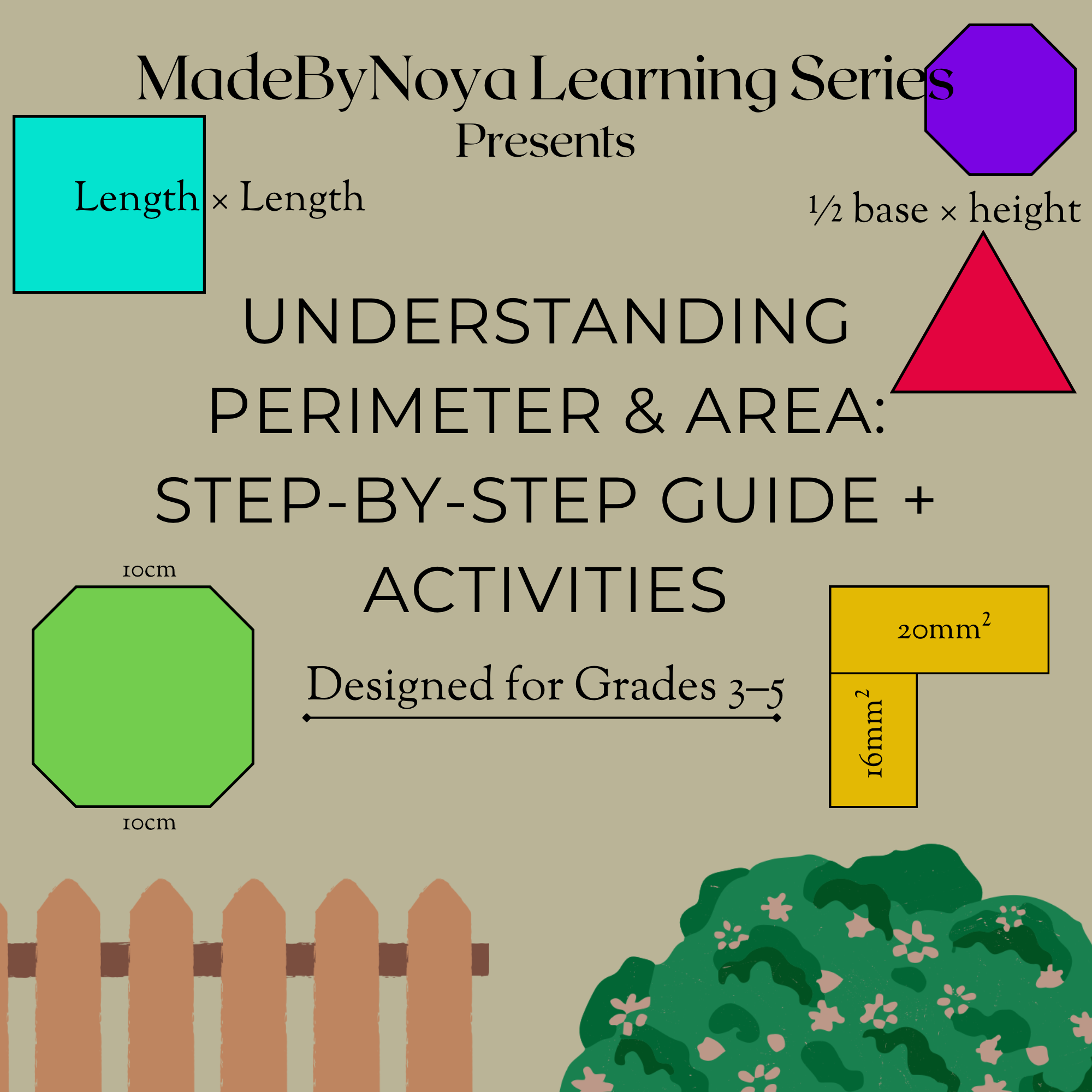 Perimeter & Area Made Easy | Step-by-Step Guide Worksheets (Grades 3–5 ...