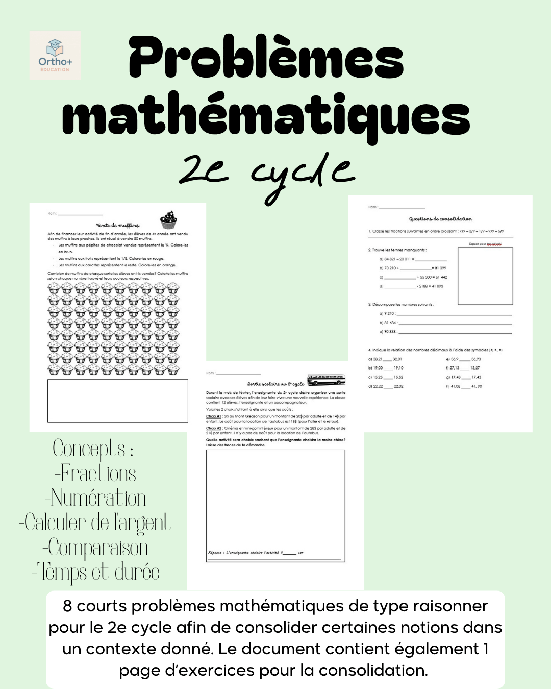 2e cycle - Problèmes mathématiques - Payhip