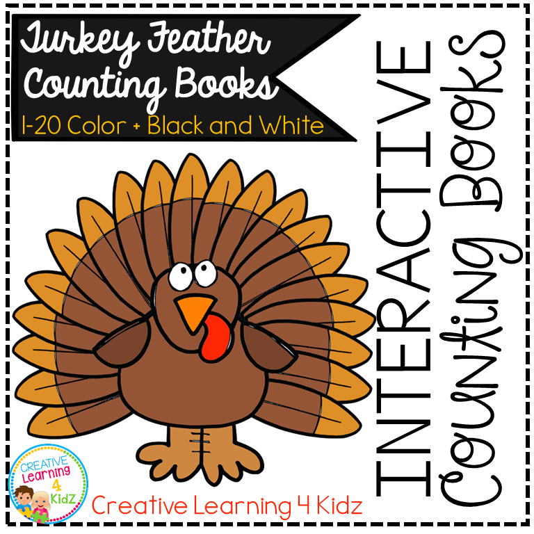 Turkey Feathers Counting Books 1–20 | Interactive Thanksgiving Math ...