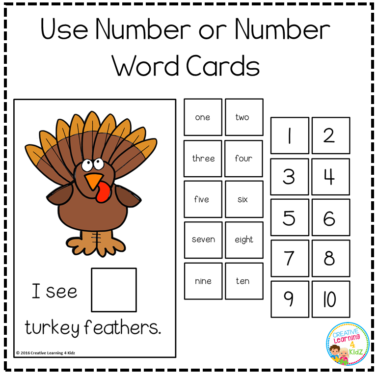 Turkey Feathers Counting Books 1–20 | Interactive Thanksgiving Math ...