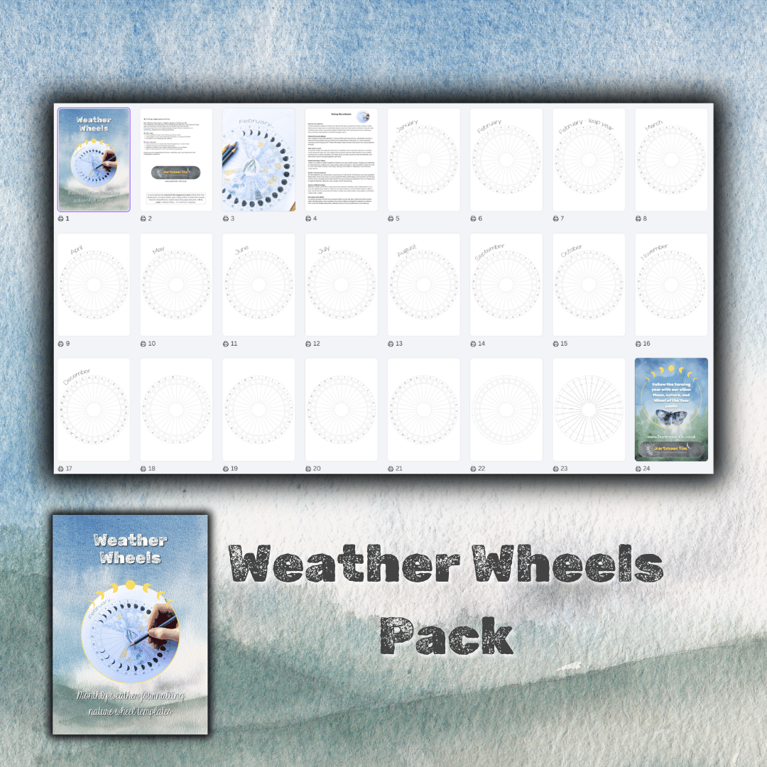 Weather wheels | templates for weather and moon phases