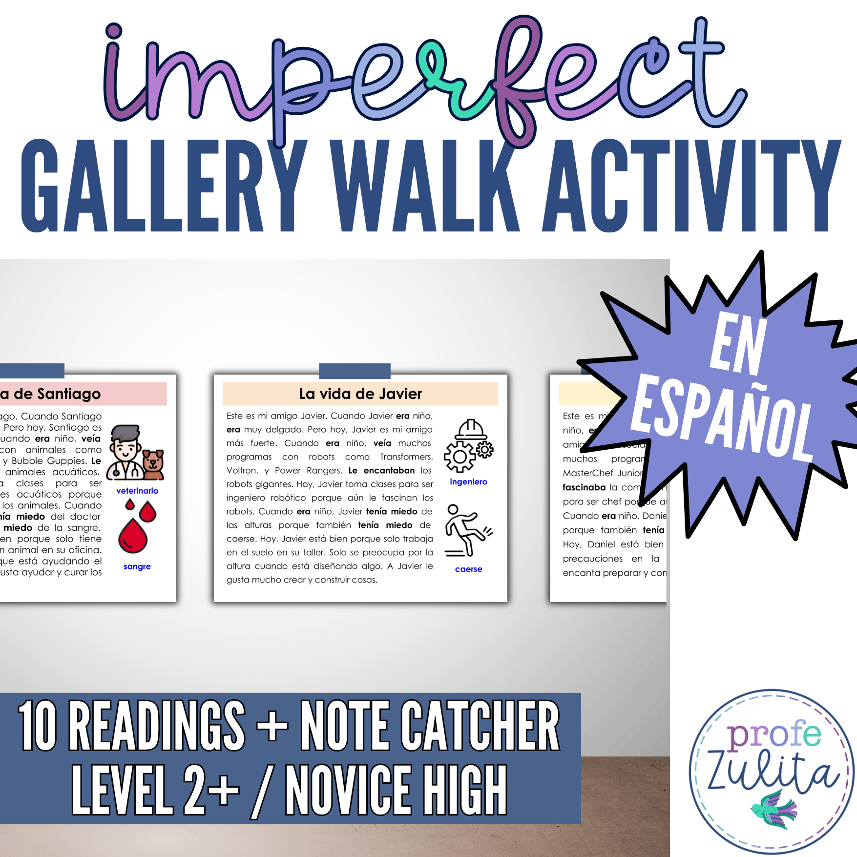10 Spanish Imperfect Readings - Cuando era niño Gallery Walk Activity ...
