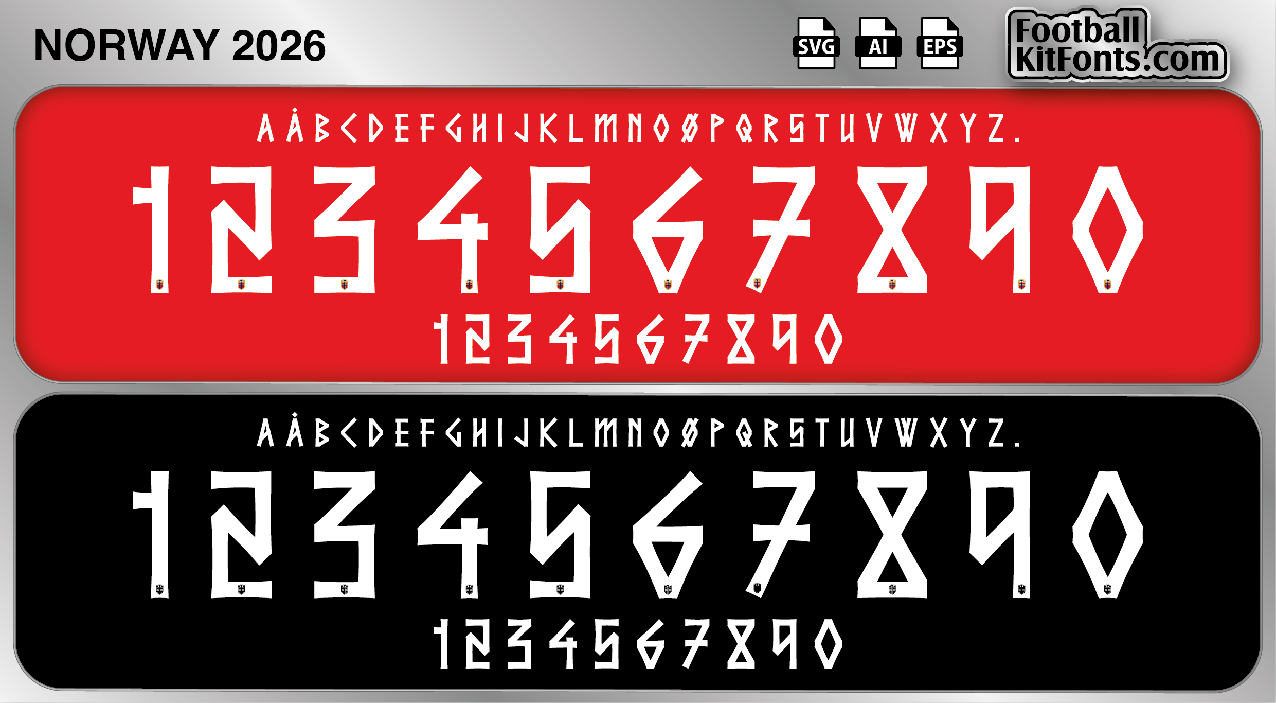 Norway 2026 World Cup Font