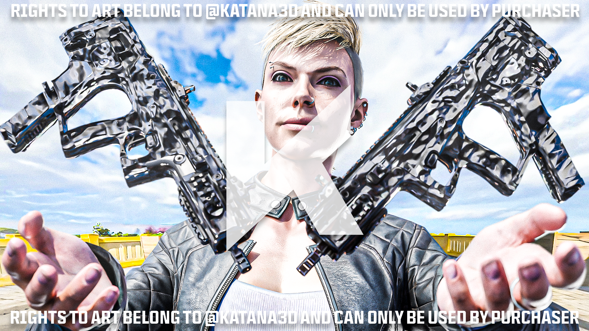 COD/Warzone/BO7 Thumbnail - Karma Razor SMG's (4 Camo Versions) - Payhip