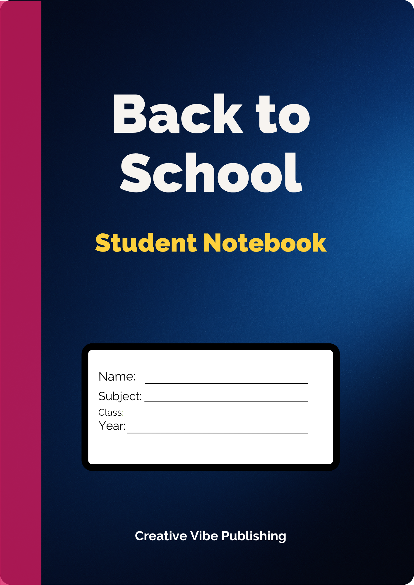 Back to School Student Notebook | Printable A4 Lined Notebook | 120 ...