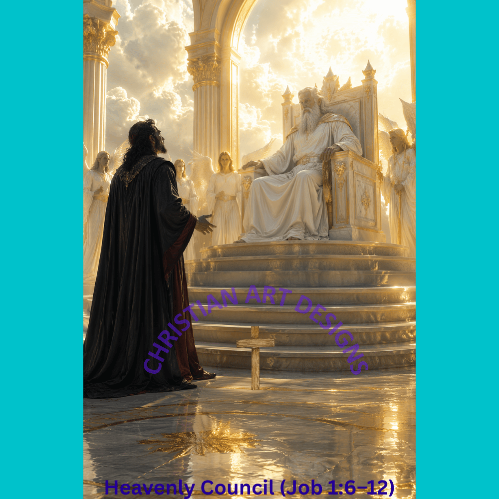 Heavenly Council – Job 1:6–12 KJV | God on His Throne with Angels ...