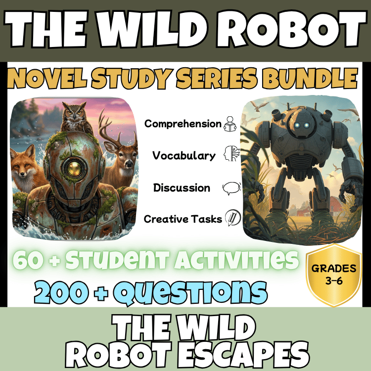 The Wild Robot Series Bundle PDF | Novel Study Comprehension Questions ...
