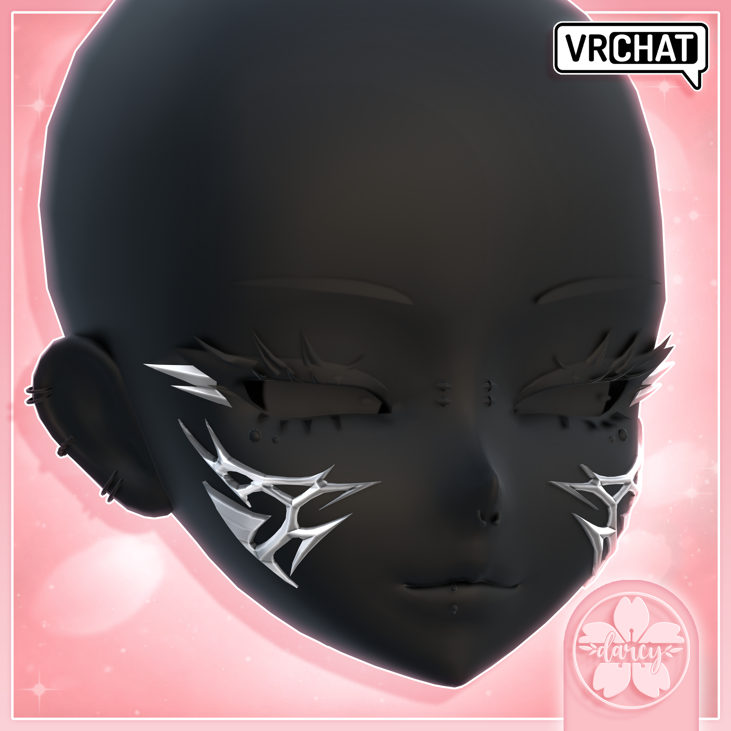 / Free! Edgy Face Decals / VRC - Vtuber asset - Payhip
