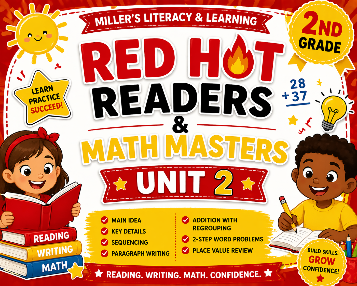 2ND GRADE – UNIT 2 PLAN 🔥 Red Hot Readers & Math Masters: Unit 2 - Payhip