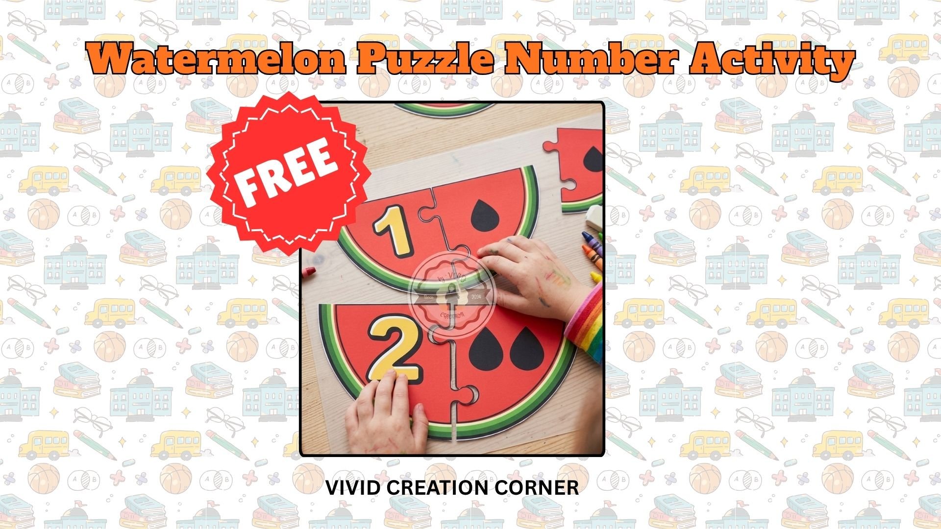 (FREE) Watermelon Puzzle Number Activity - Payhip