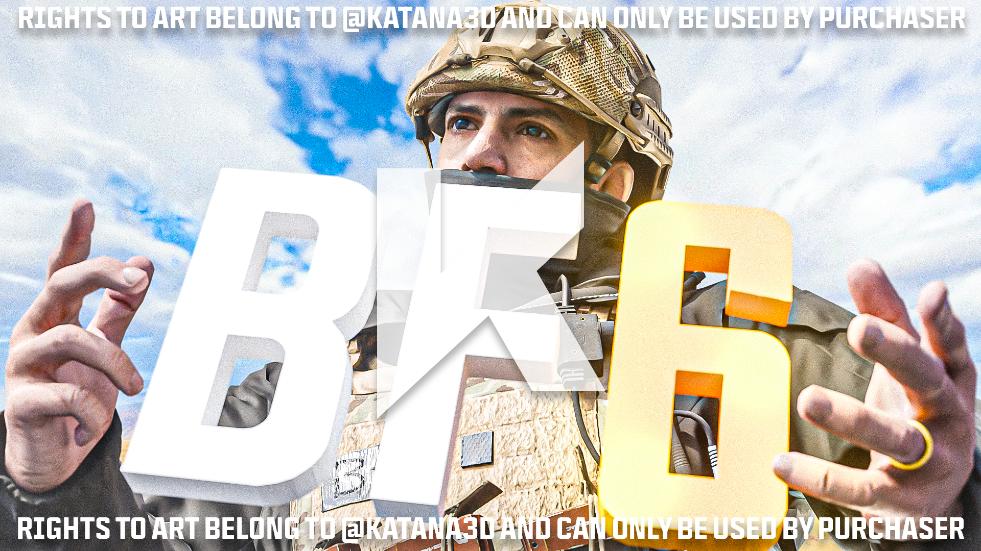 BF6 Battlefield Thumbnail - BF6 Floating Logo - Payhip