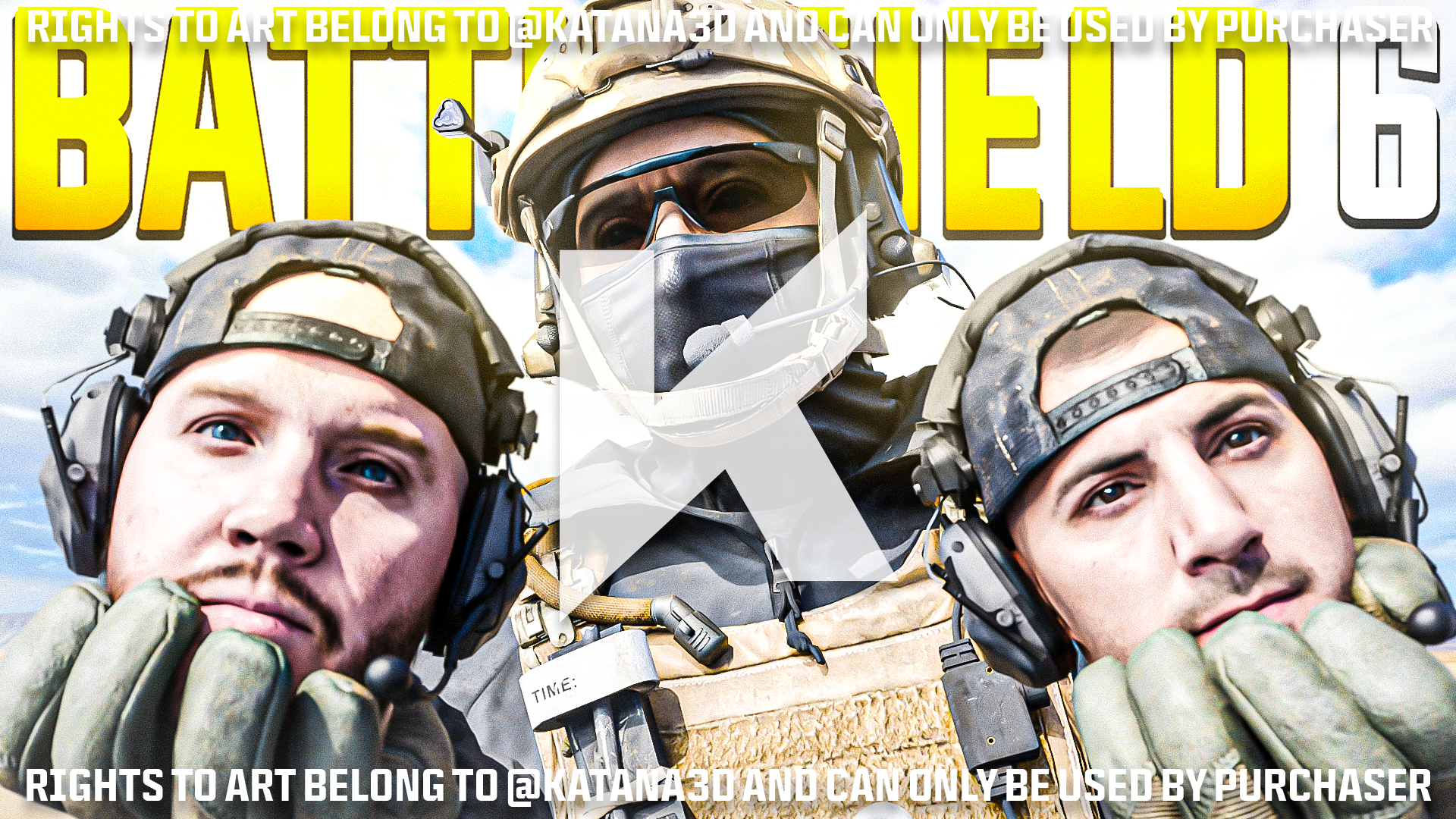 BF6 Battlefield Thumbnail - Floating Enemy Heads (3 Versions) - Payhip