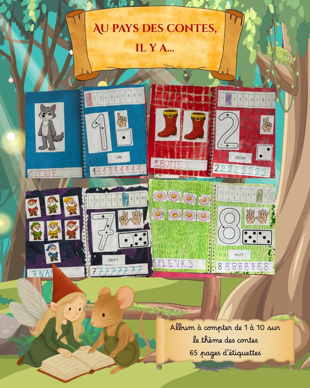 Album à compter - Au pays des contes, il y a…