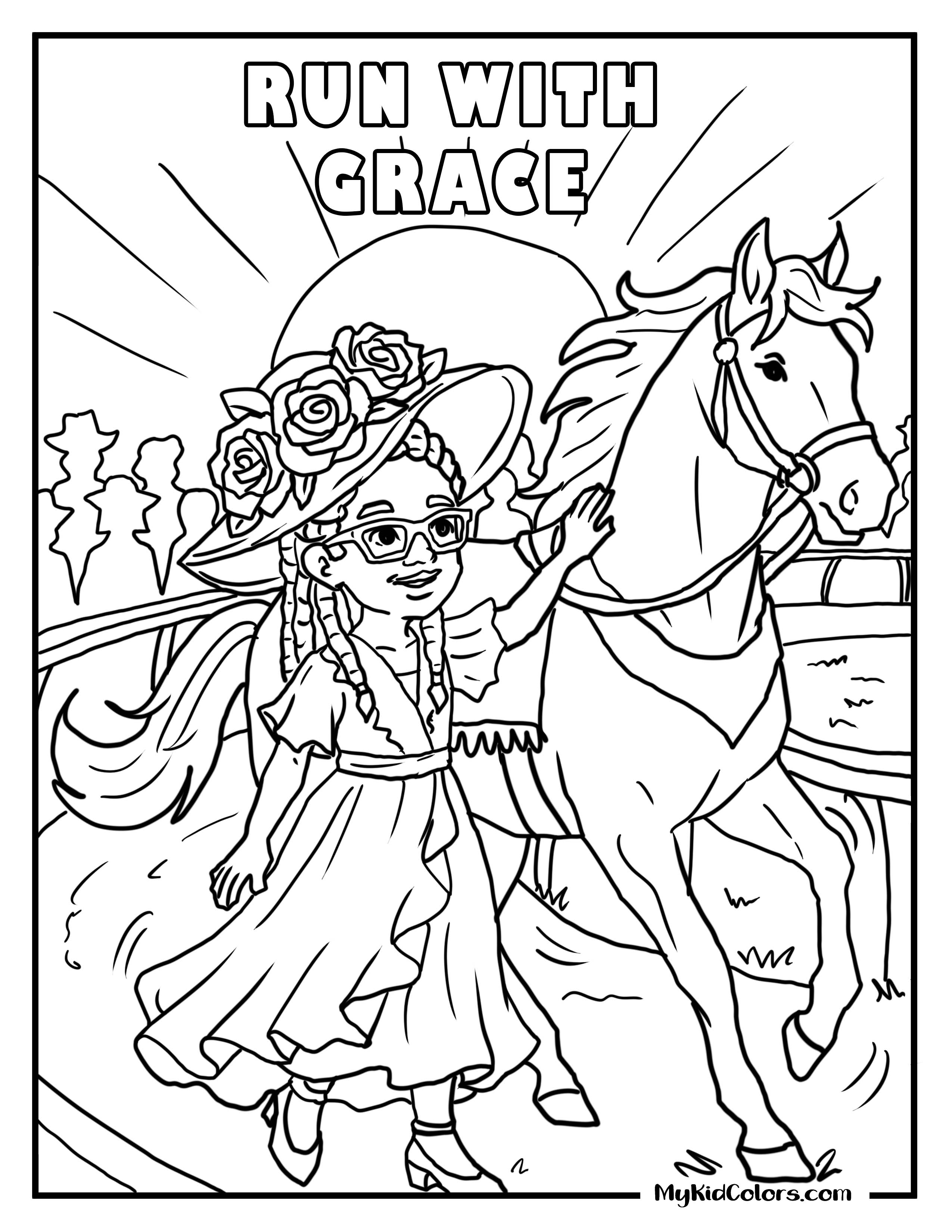 Free Hand-Drawn Inclusive Kentucky Derby Coloring Pages (Printable PDF ...