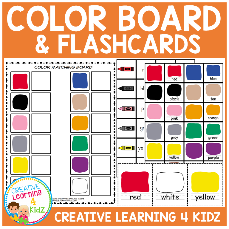 Color Matching Board & Flashcards – Interactive Color Recognition Activity