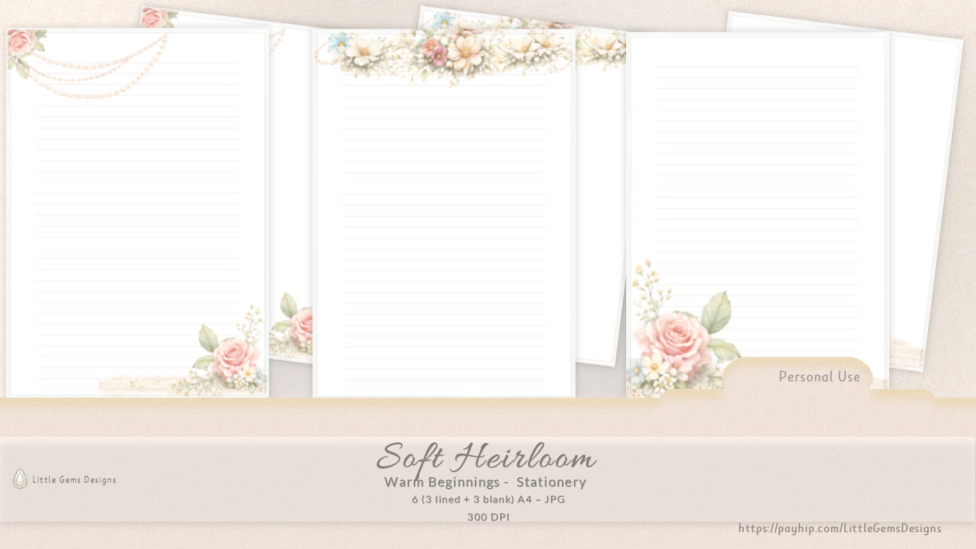 Soft Heirloom - Warm Beginnings - Stationery - Payhip