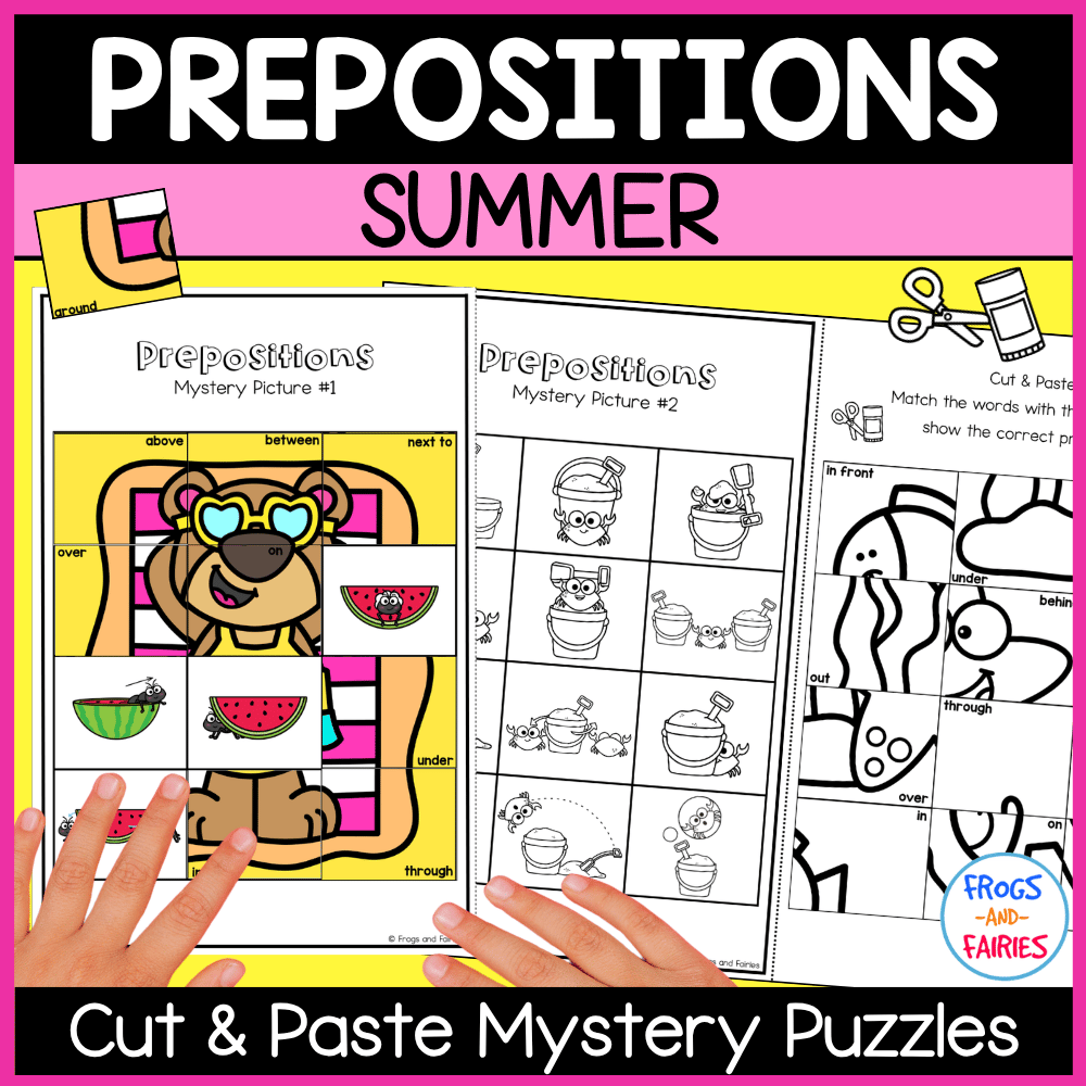 Summer Preposition Puzzles – Fun Cut & Paste Activities for ...