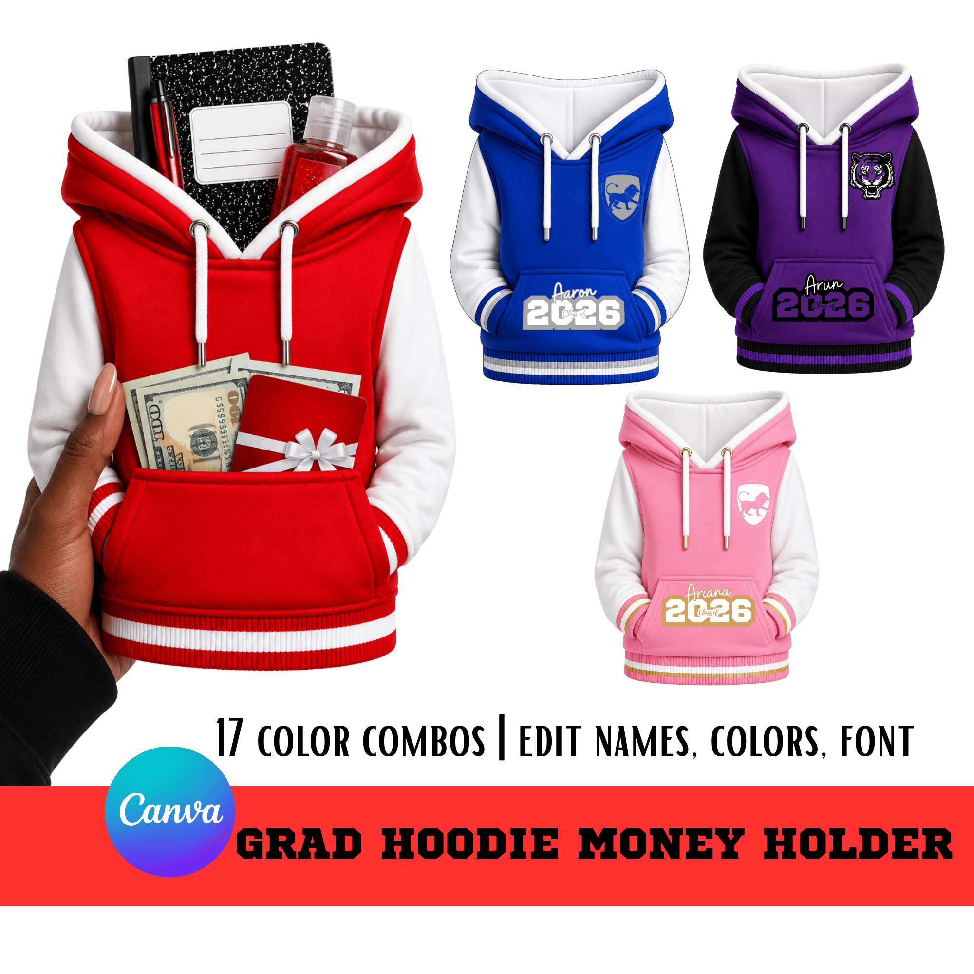 Grad hoodie money holder - Payhip