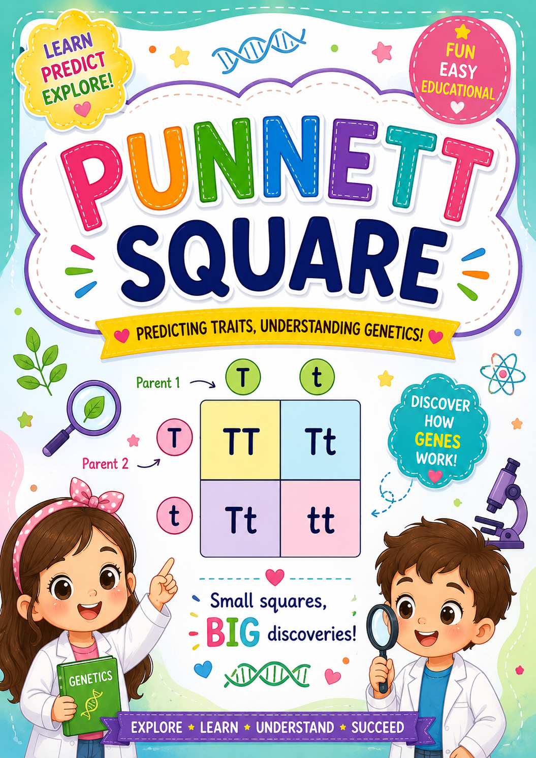 Punnett Square Worksheets Bundle | Genetics Activities for Kids ...