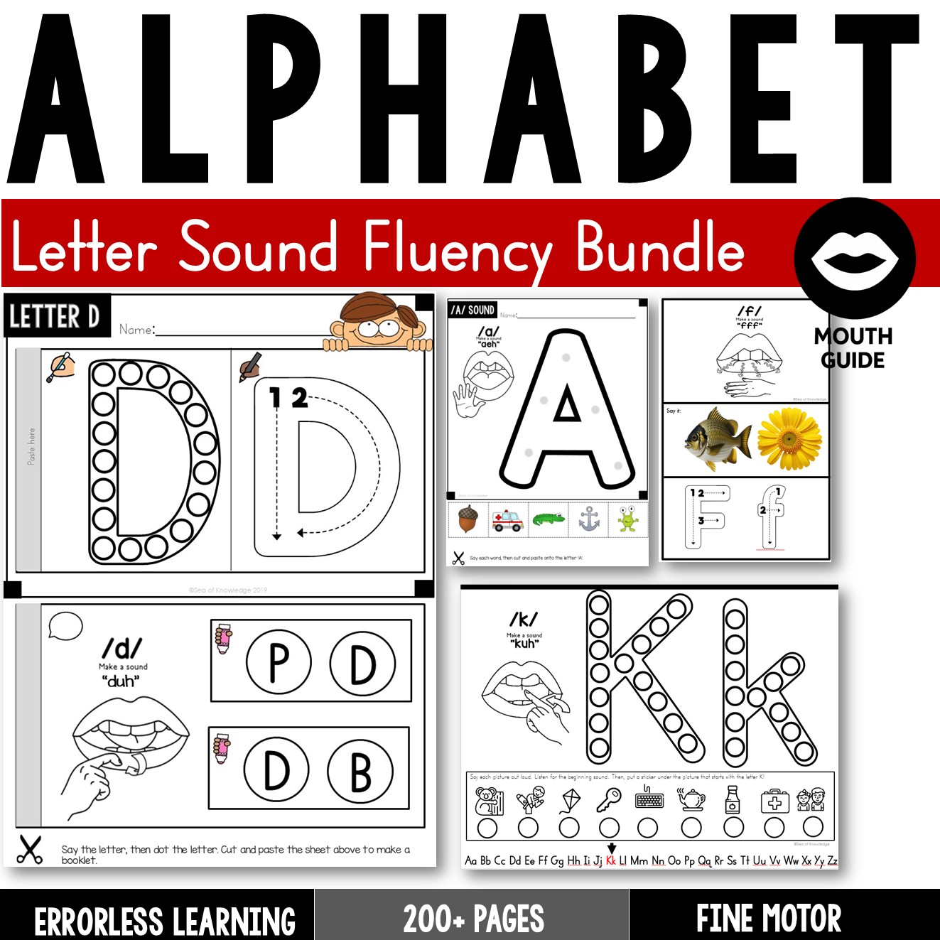 Letter Sounds with Mouth Guide Bundle | Alphabet Learning Bundle SPED ...