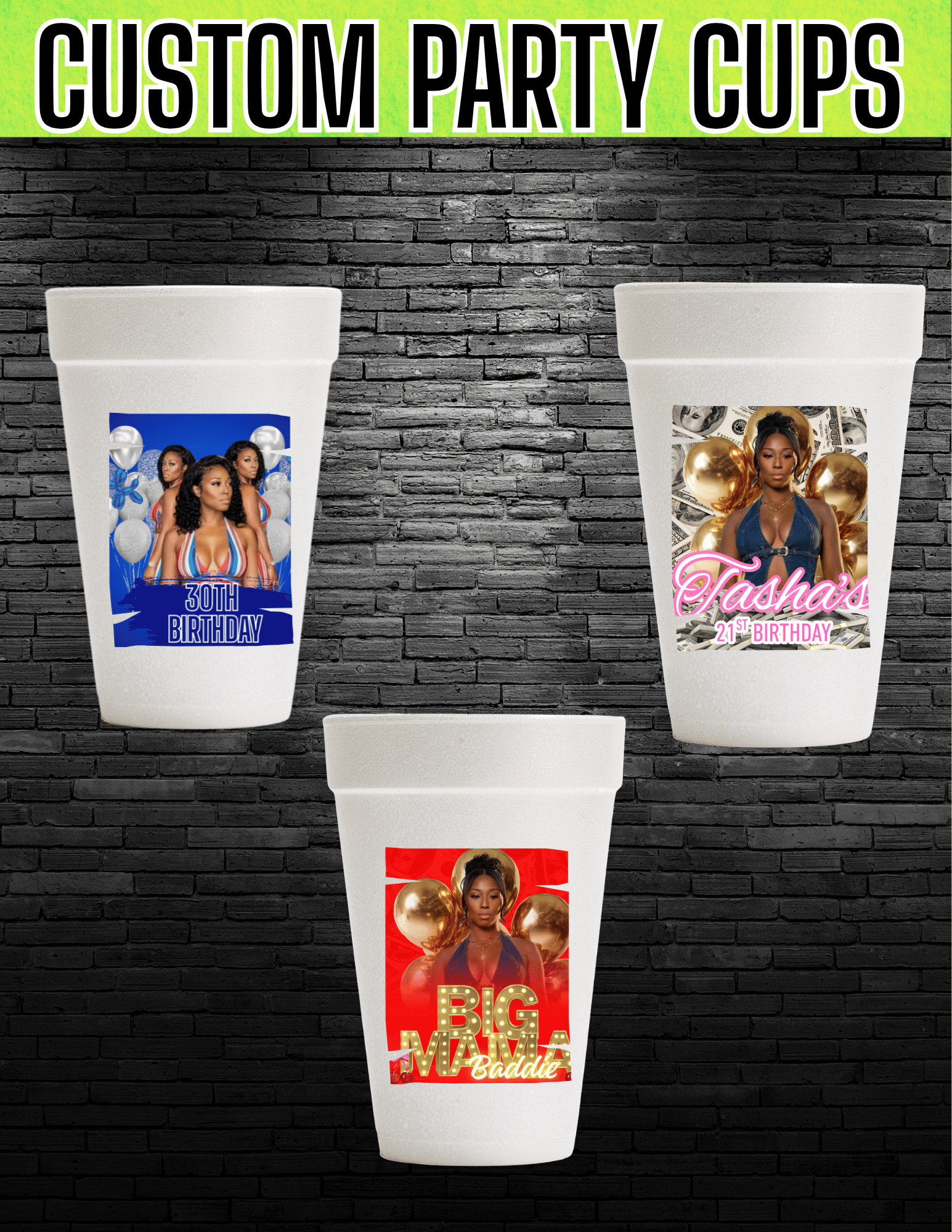Birthday Foam Cup Mockup Template - Payhip