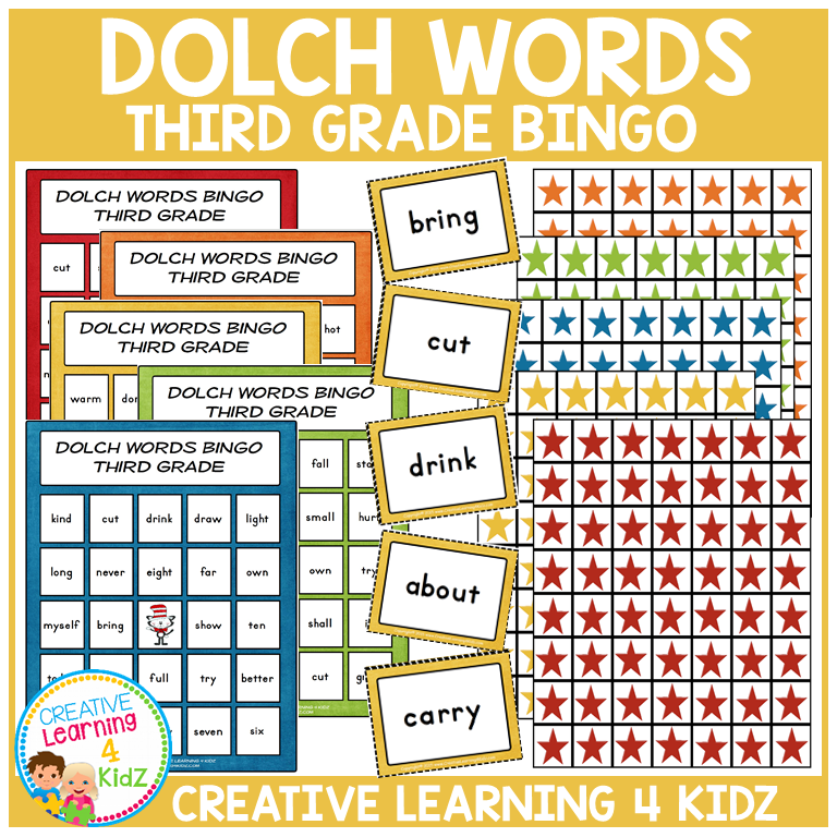 Dolch Sight Words Bingo Third Grade | Reading & Vocabulary Game