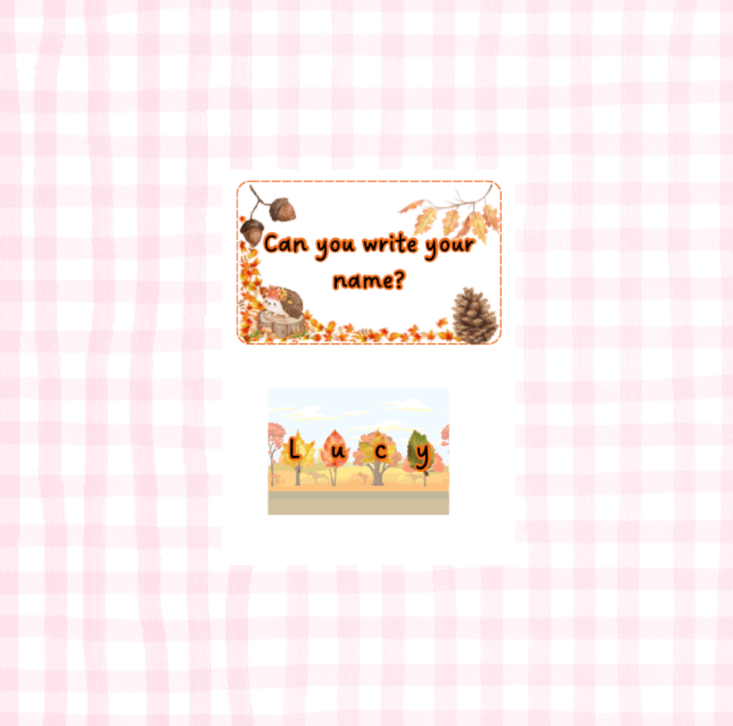 Autumn - Name Writing