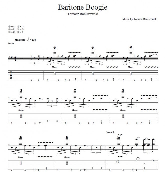 Baritone Boogie - TAB