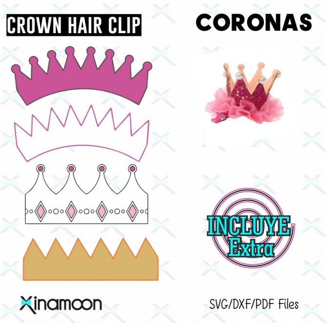 Crown-Corona- Archivo SVG/DXF/PDF - Payhip